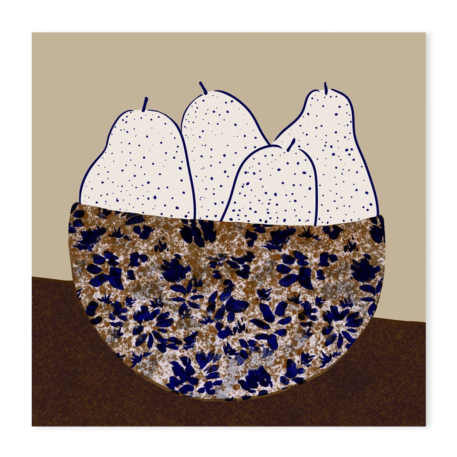 Pear Bowl , By Danushka Abeygoda |Fine Art Print Poster Canvas Framed