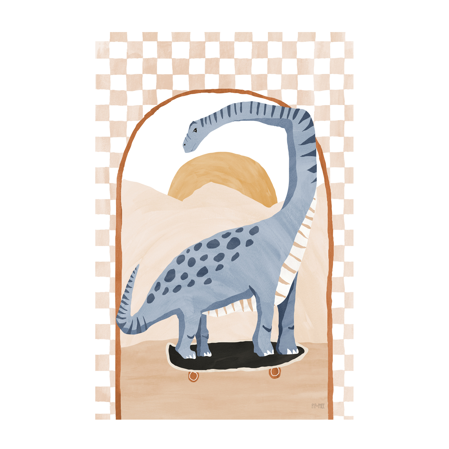 Bronto Skater Arch , By Pip and Phee |Fine Art Print Poster Canvas