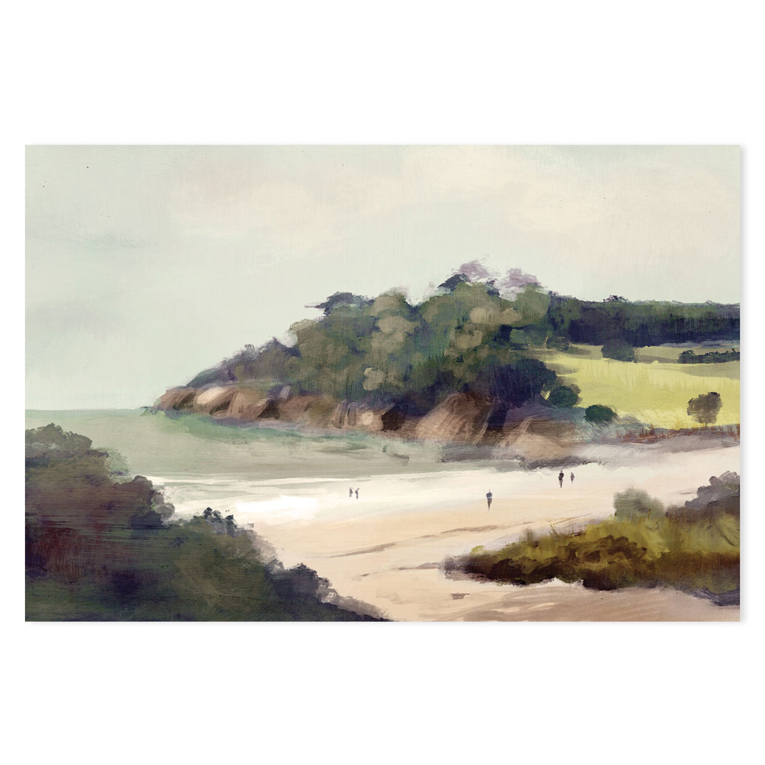 Devon Beach|Canvas Print Poster Wall Art | By Dan Hobday