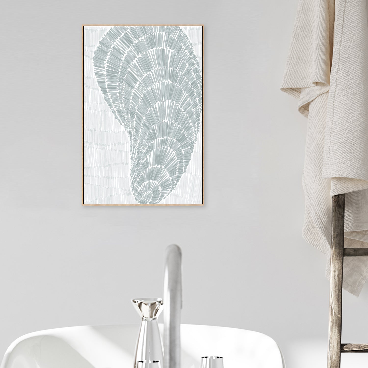 Drifted Mussel Shell|Canvas Print Poster Wall Art | By Jetty Home