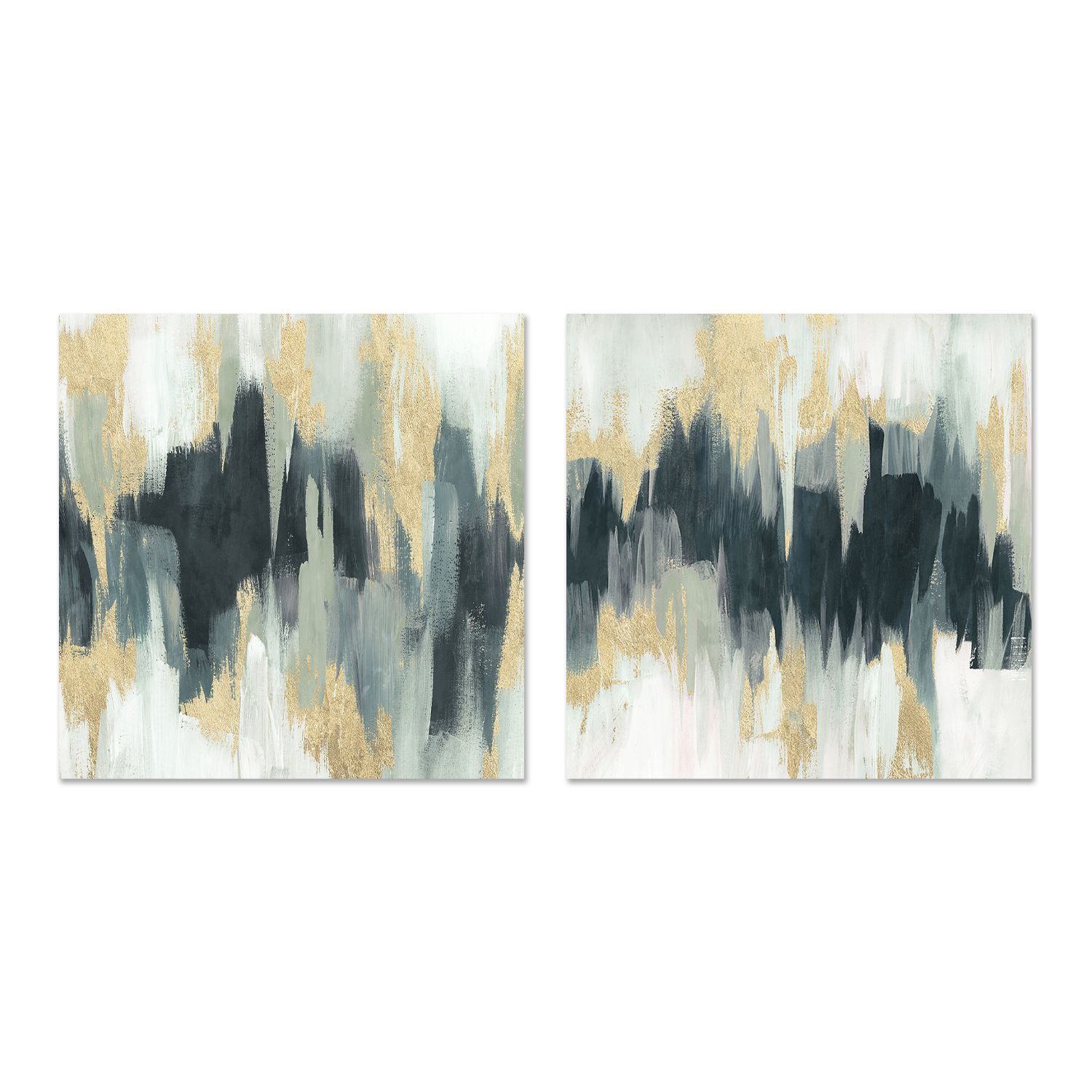Earthly Green, Style A & B, Set of 2 , By Nina Blue |Fine Art Print