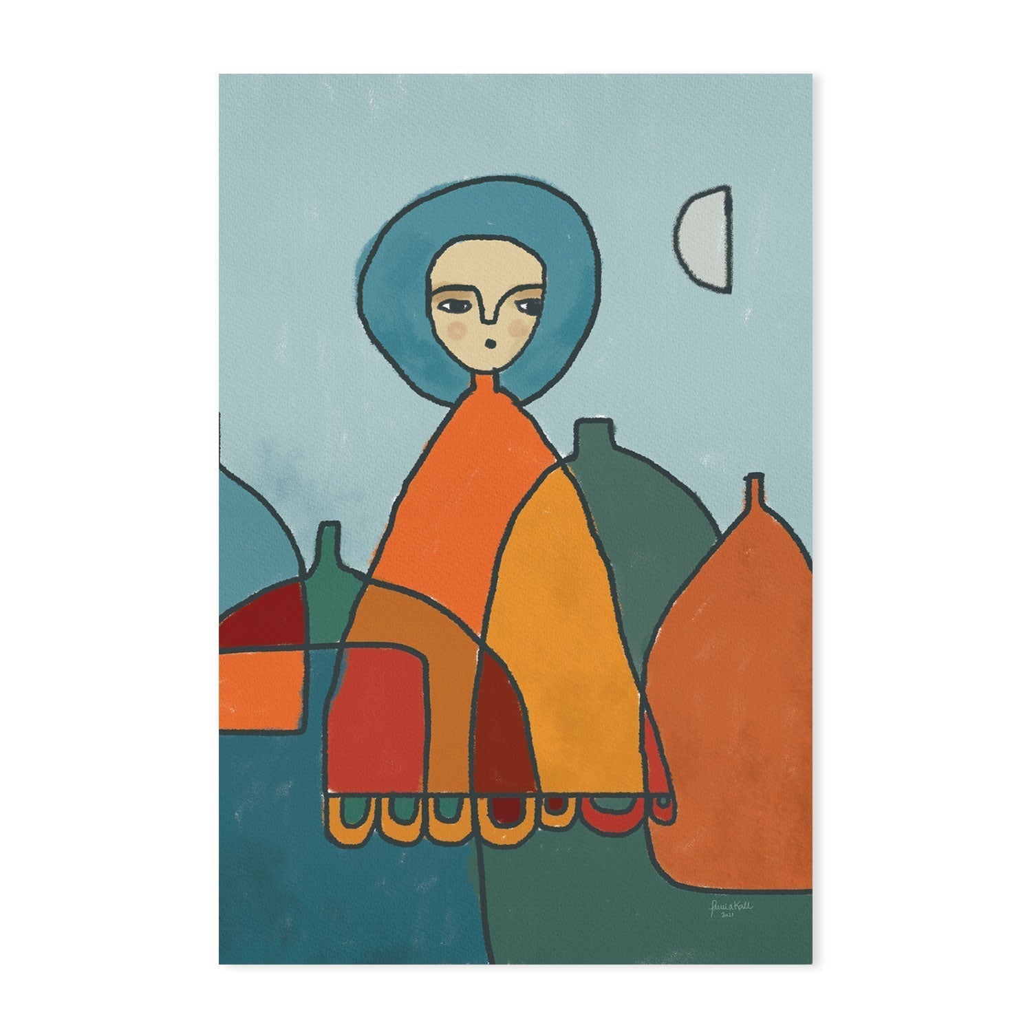 Florence , By Junia Kall |Fine Art Print Poster Canvas Framed