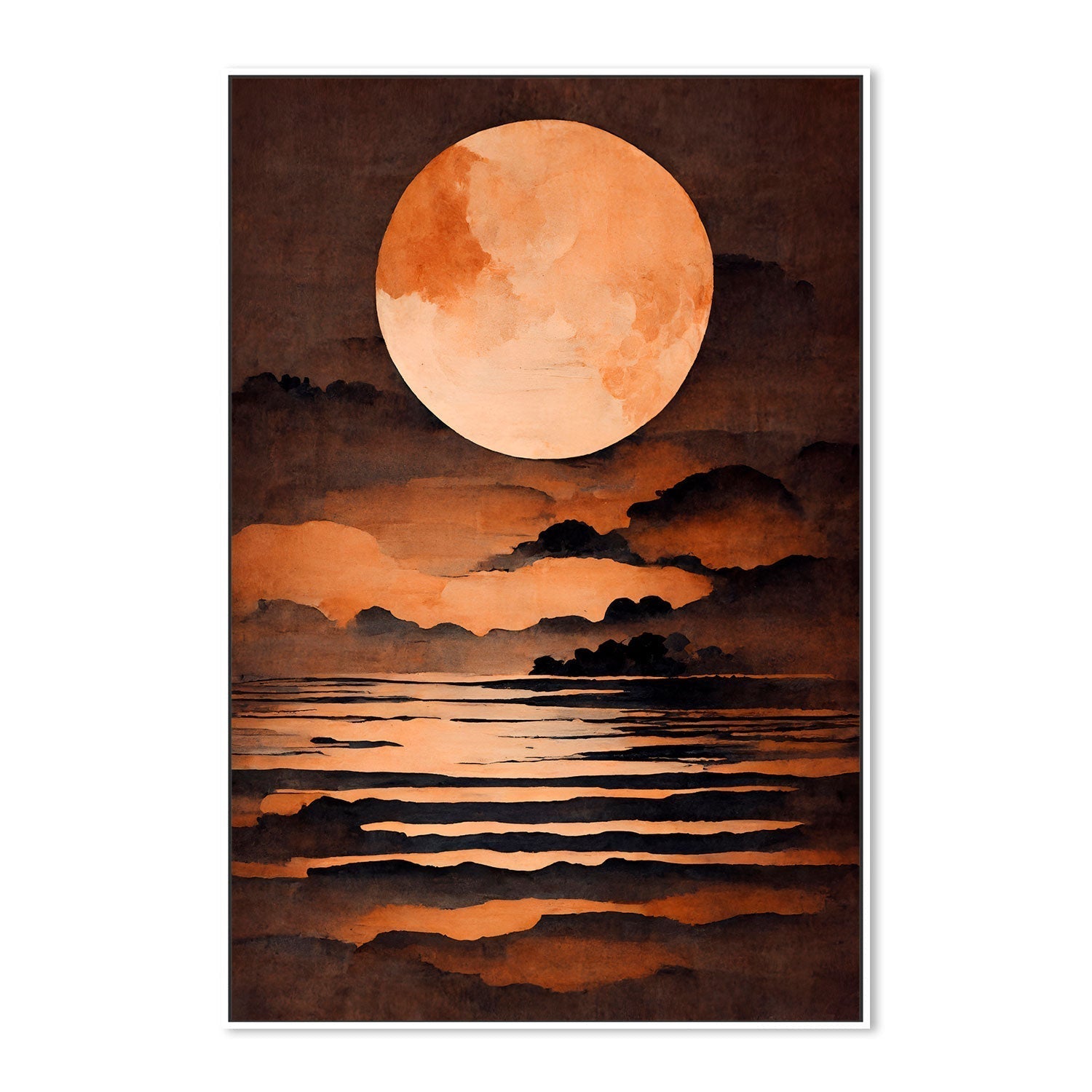 Full Amber Moon , By Treechild|Canvas Print Poster Wall Art | Gioia