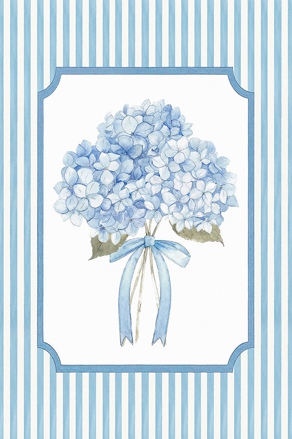 Hydrangeas Bow|Canvas Print Poster Wall Art | By Lady Hana