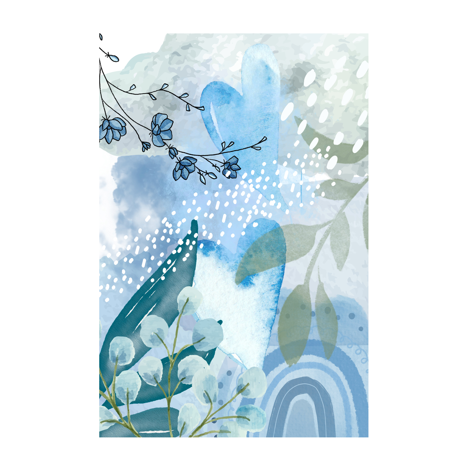 Iceberg Blue, Style A , By Sally Ann Moss |Fine Art Print Poster