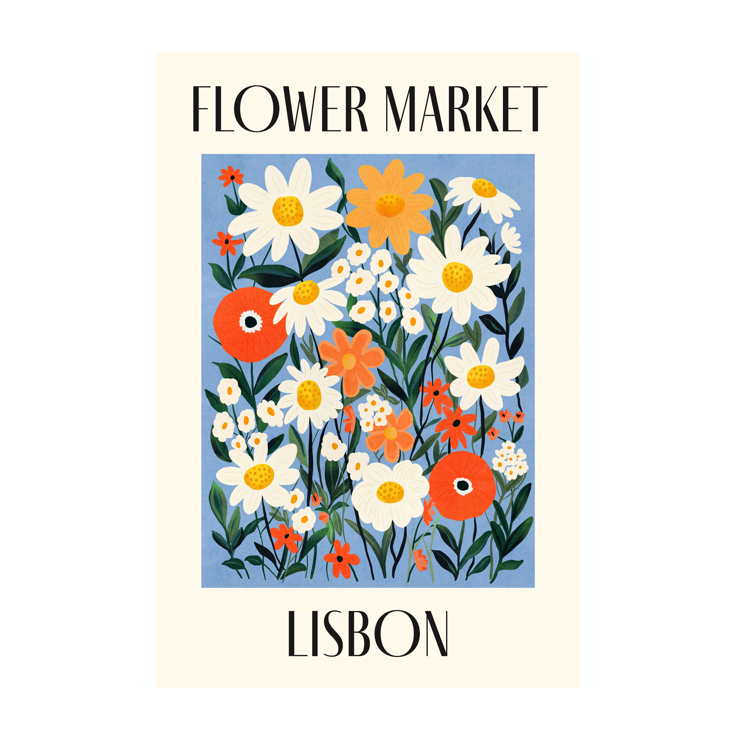 Lisbon Flower Market , By Lia Nell |Fine Art Print Poster Canvas