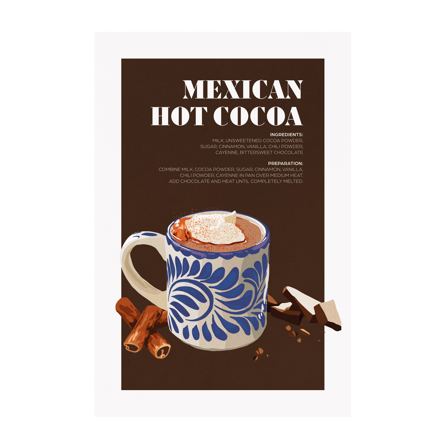 Mex Hot Choc , By Rosalyn Gray |Fine Art Print Poster Canvas Framed