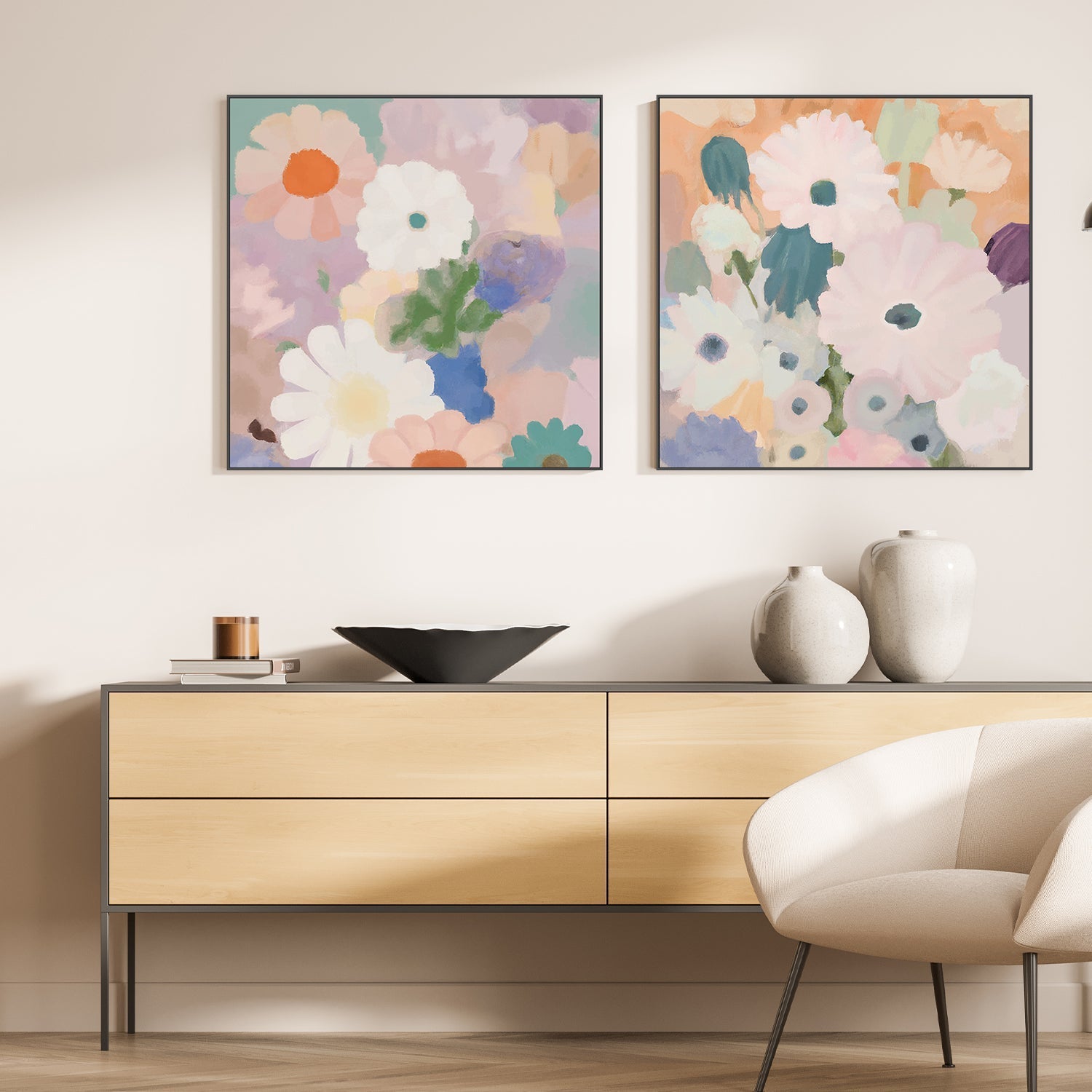 Montecarlo Bouquet, Montecarlo Garden, Set Of 2 , By Stacey