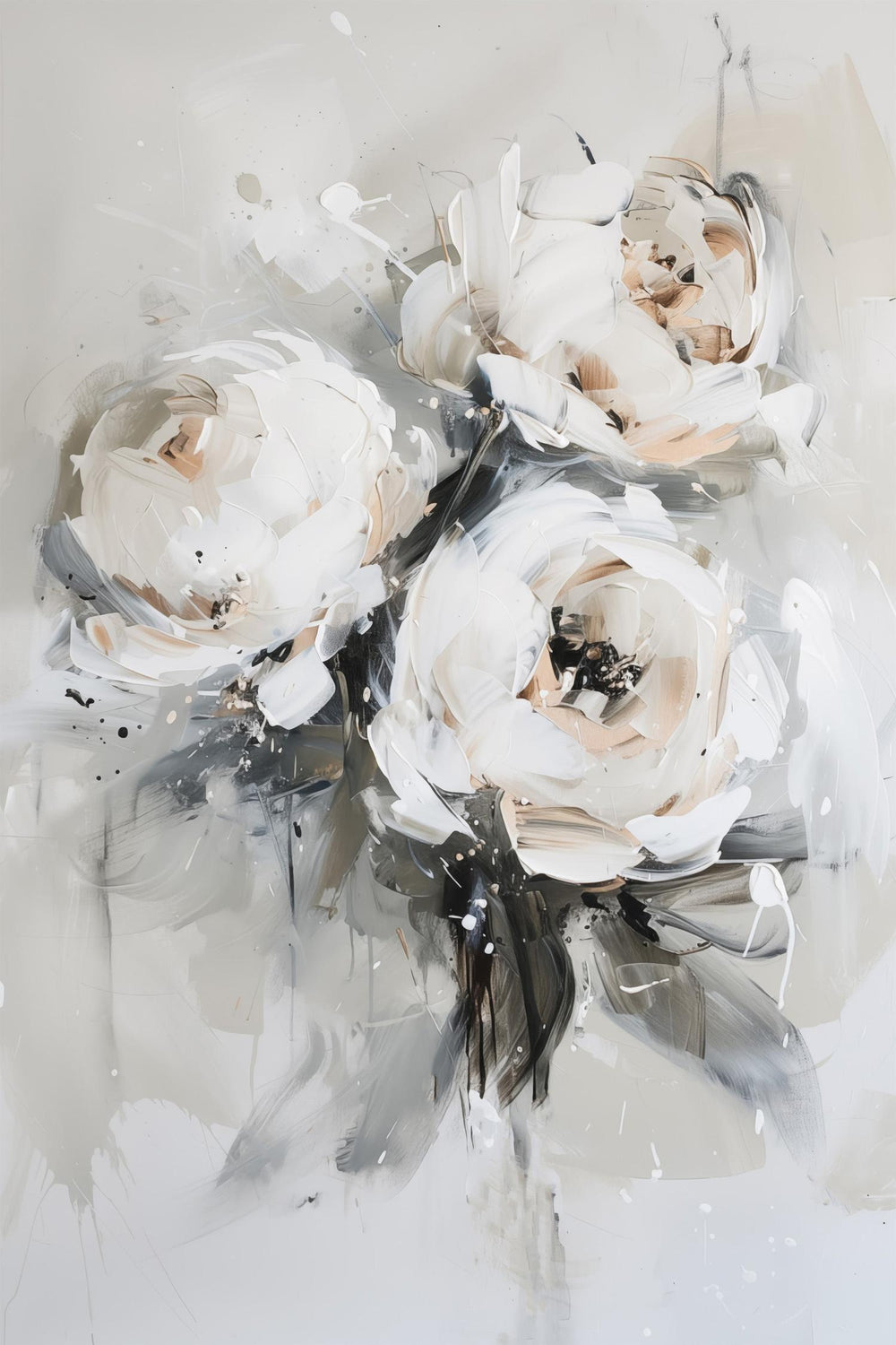 Muted Roses , Style A|Canvas Print Poster Wall Art | By Rene Michel