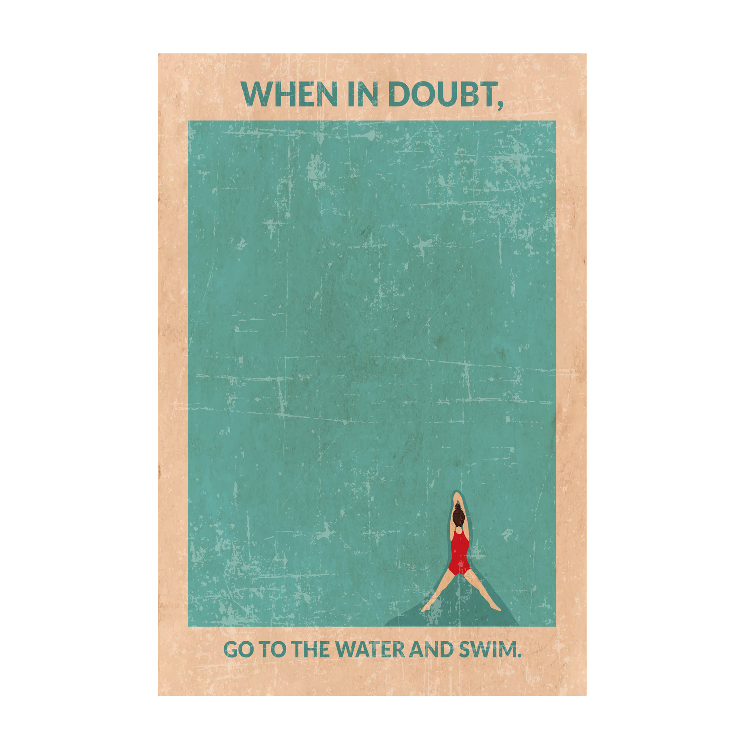 Open Water, Style C , By Jon Downer |Fine Art Print Framed Canvas