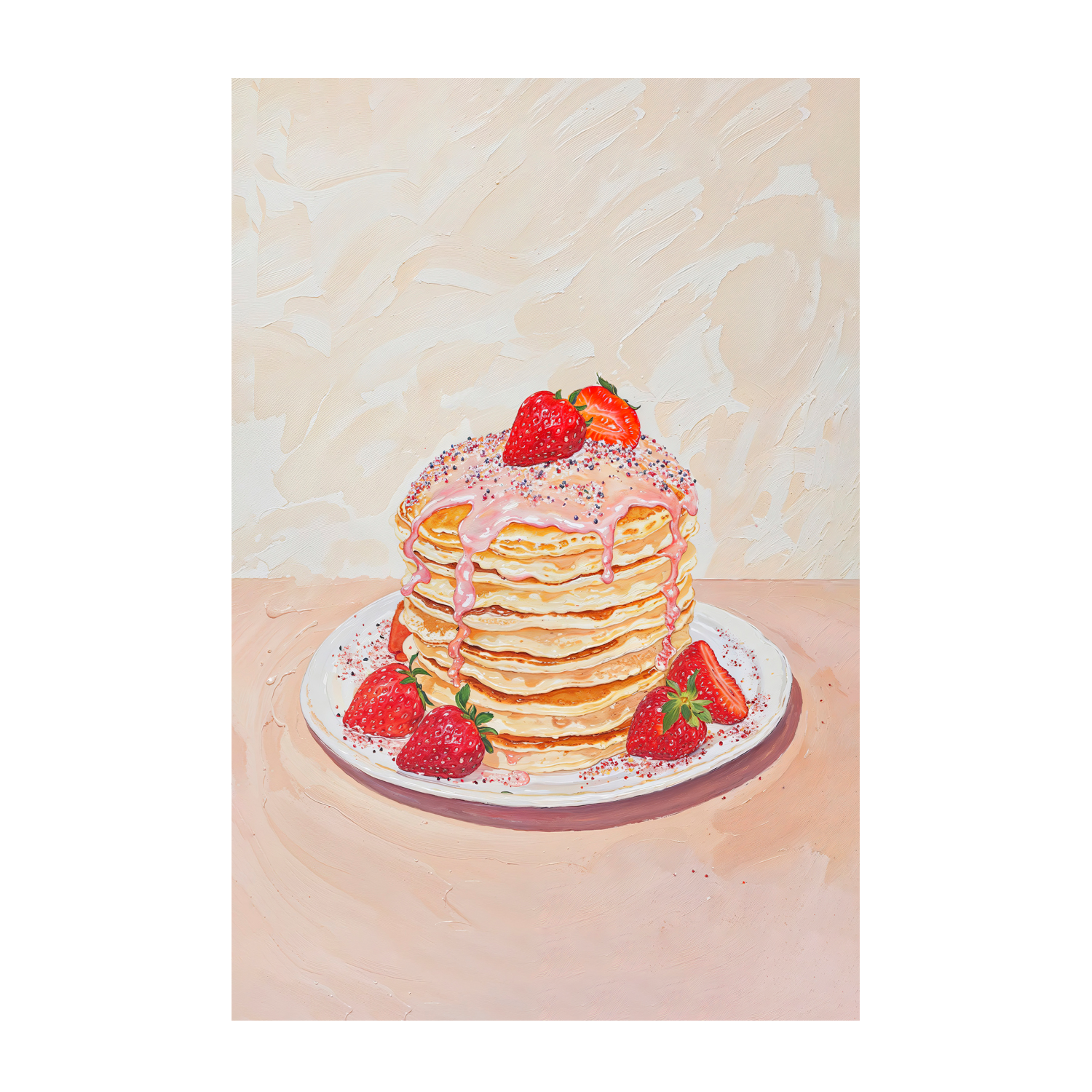 Pancakes , By Lady Hana |Fine Art Print Poster Canvas Framed