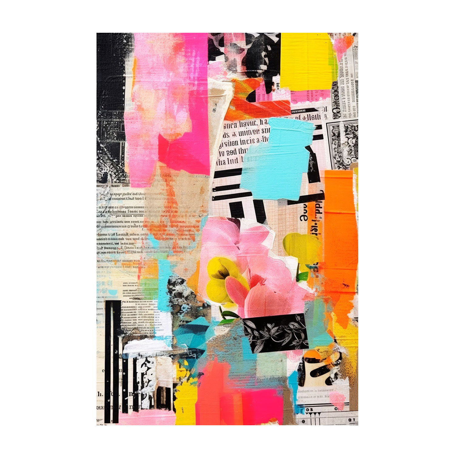 Paper Snippets, Style B , By Treechild |Fine Art Print Poster Canvas