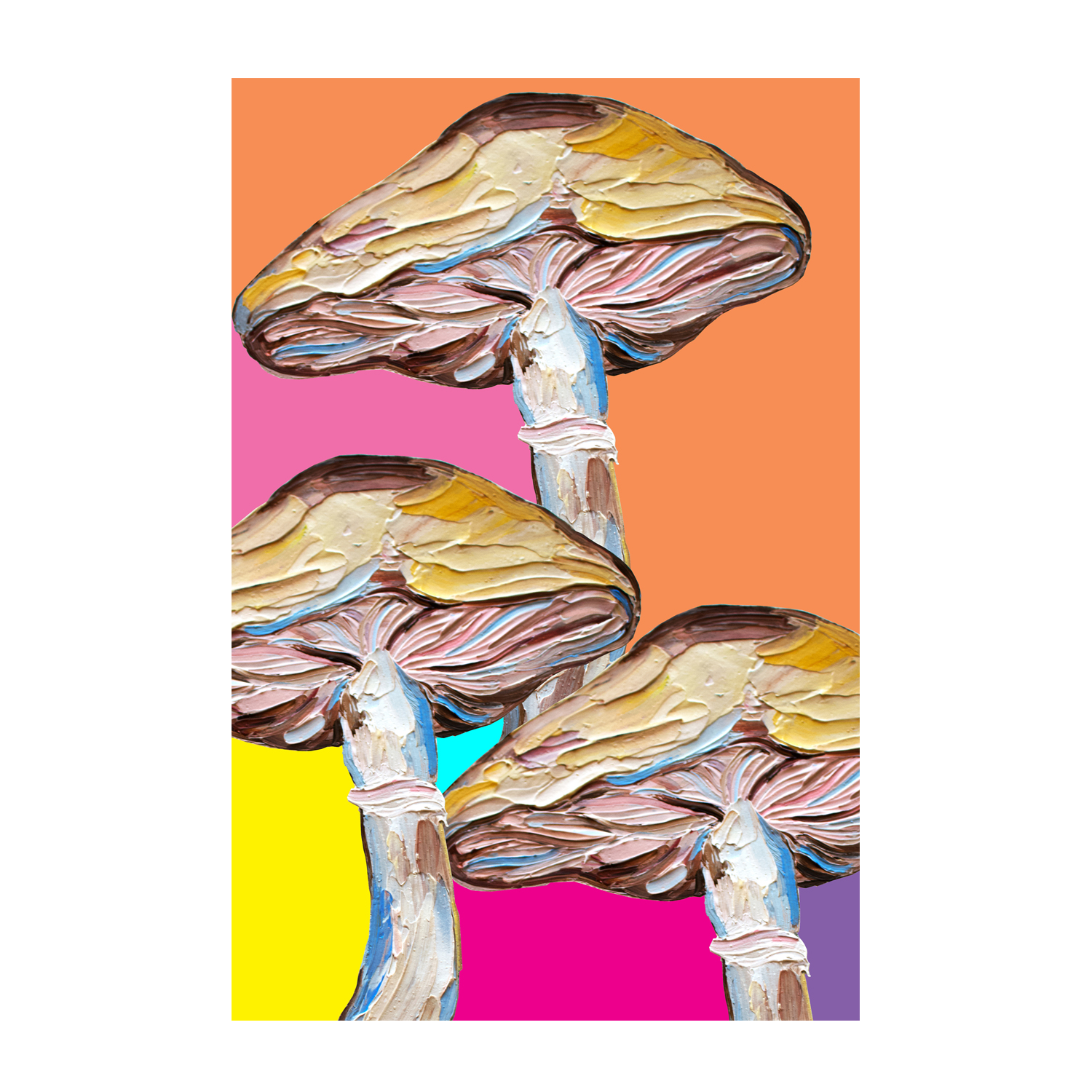 Rainbow Mycelium |Fine Art Print Poster Canvas Framed