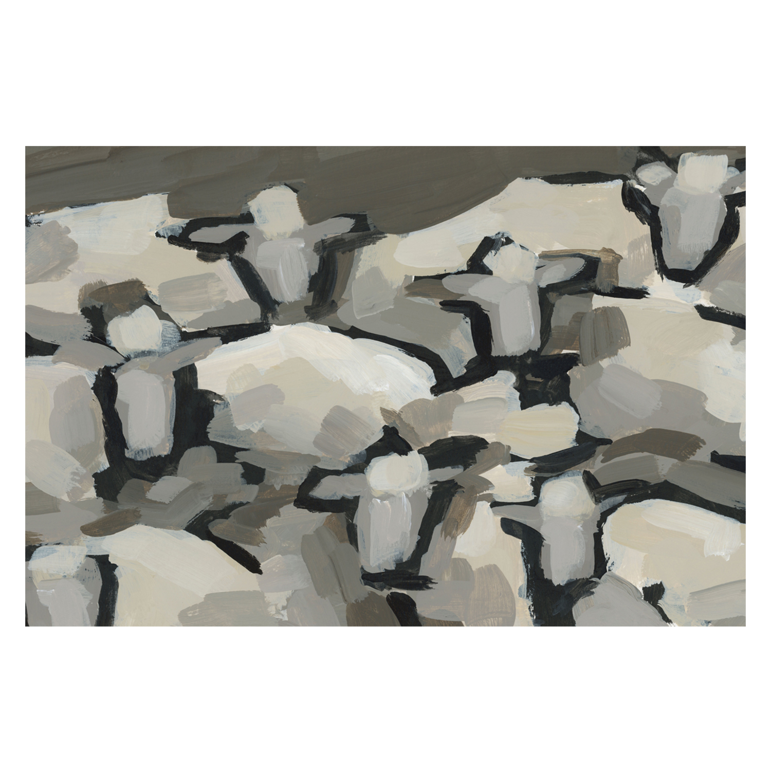 Sheep Chaos, Style B , By Emily Wood |Fine Art Print Poster Canvas