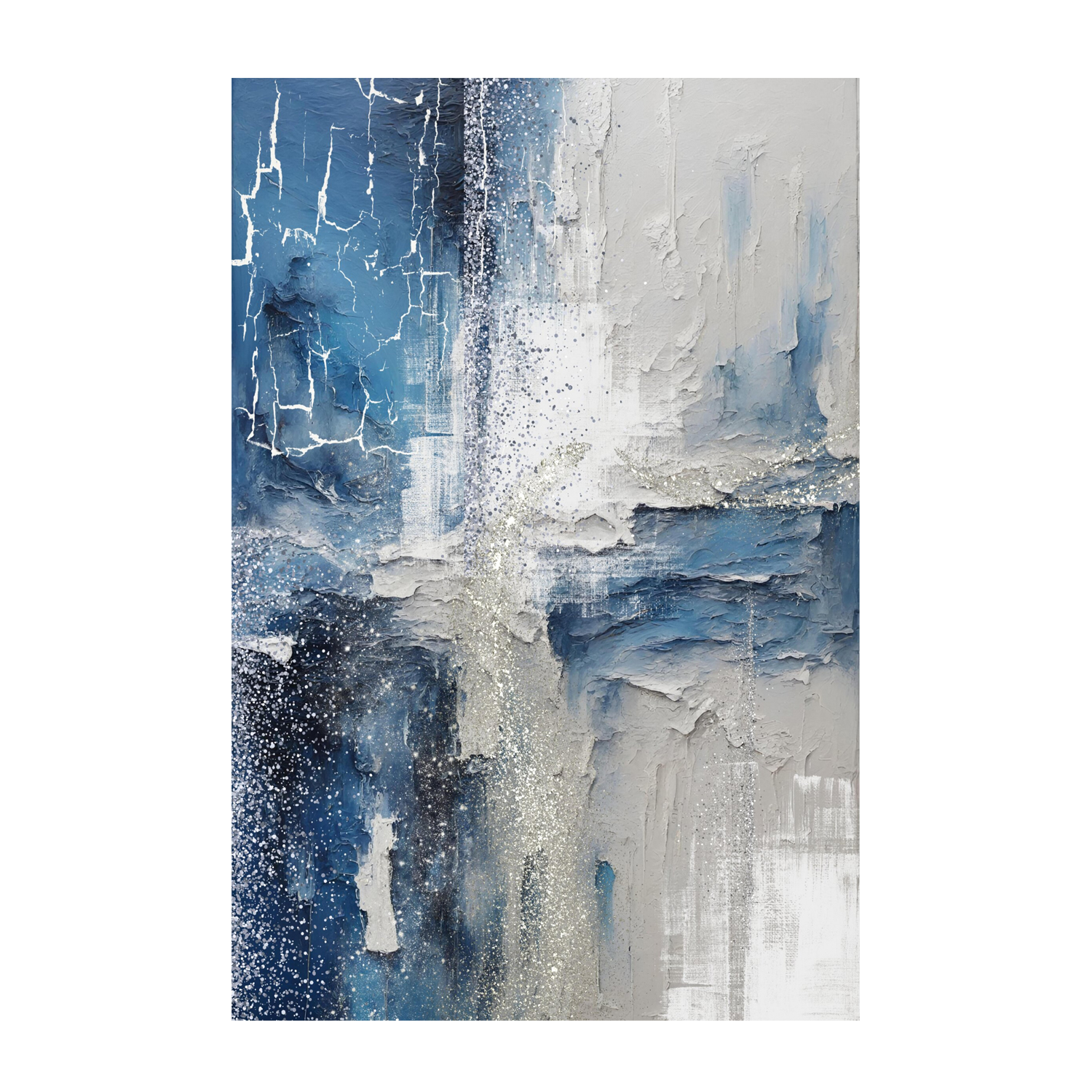 Silver Over Midnight, Style B|Canvas Print Poster Wall Art | By Sally
