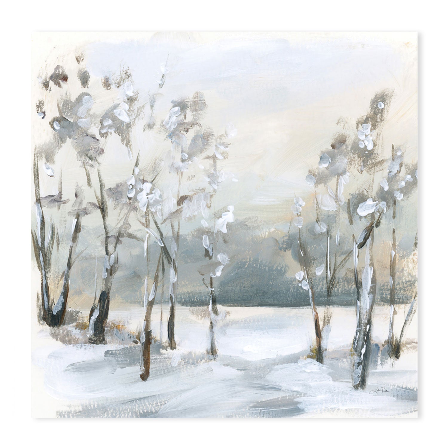 Snowy Winter Trees , By Katrina Pete |Fine Art Print Framed Canvas