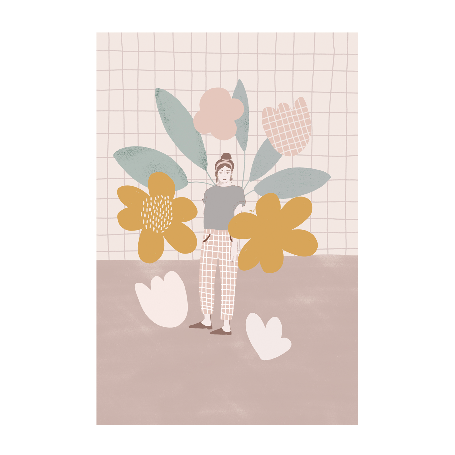 Spring Girl , By Menina Lisboa |Fine Art Print Poster Canvas Framed