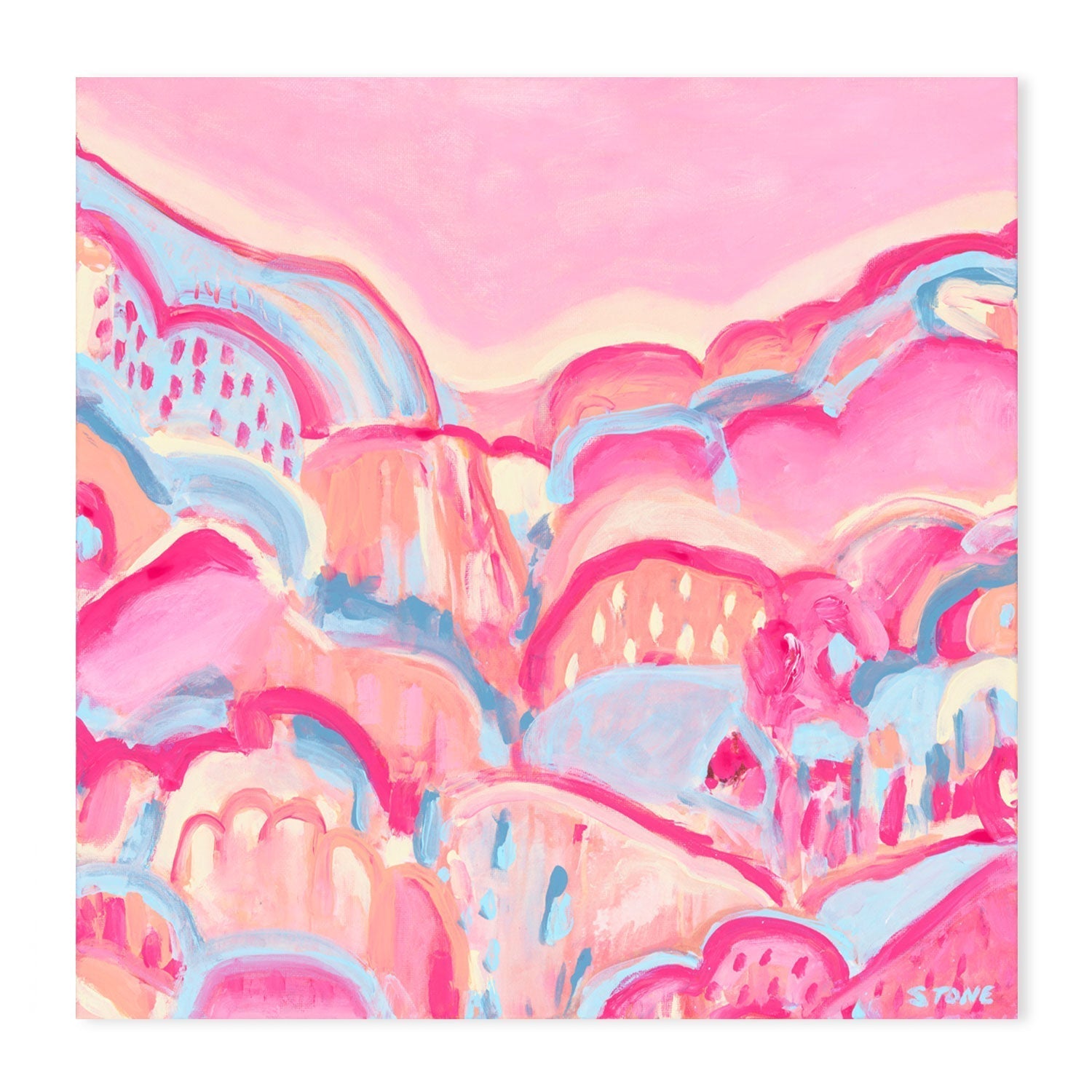 Sunshine Hills , By Belinda Stone |Fine Art Print Poster Canvas Framed