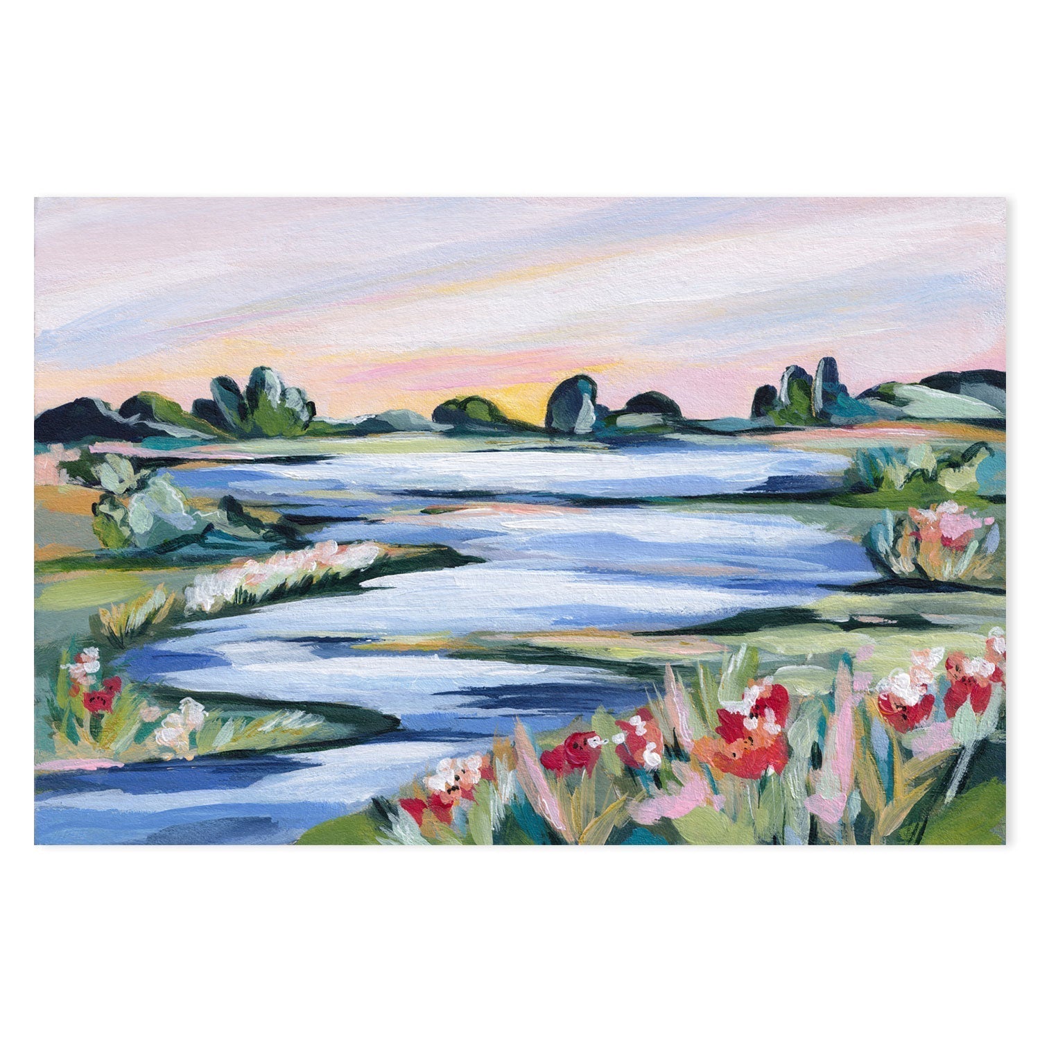 The Sunday Tides , By Lia Nell |Fine Art Print Framed Canvas Framed