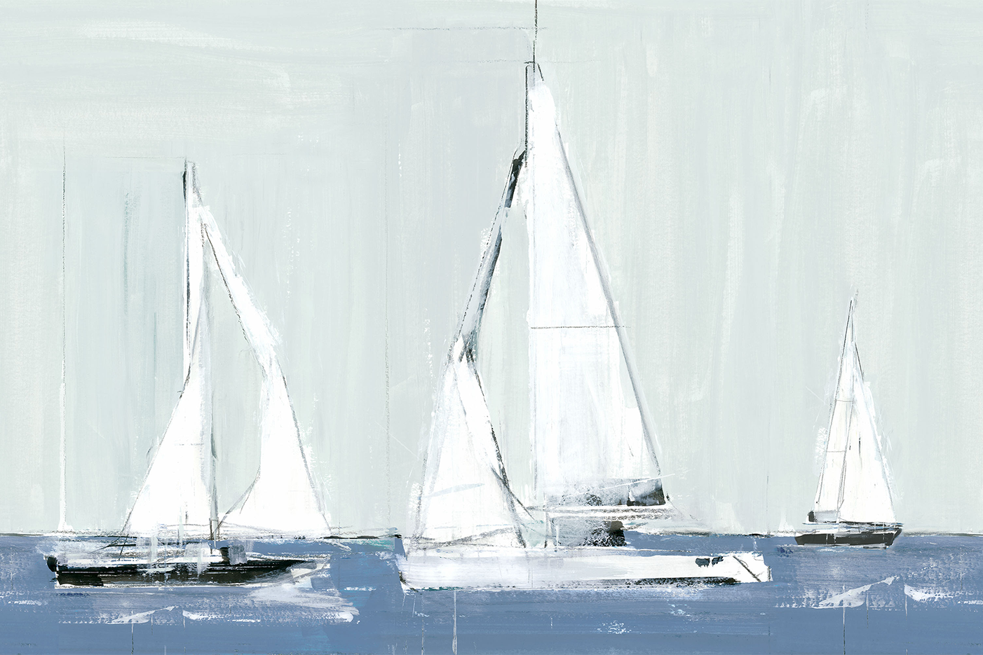 Three Sails|Canvas Print Poster Wall Art | By Emberlight Studio