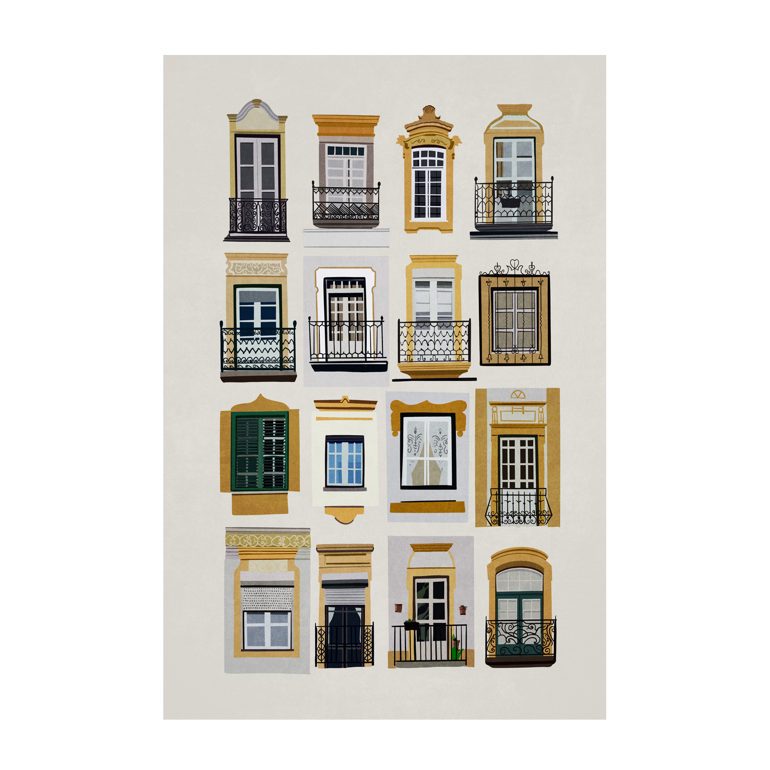 Vintage Windows , By Emel Tunaboylu |Fine Art Print Poster Canvas